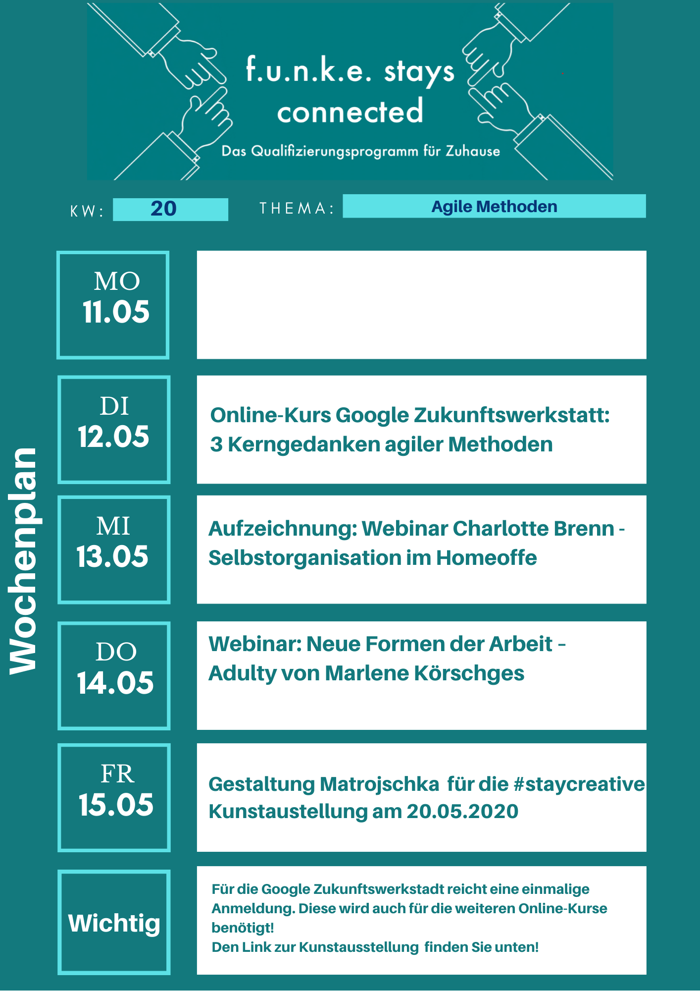 f.u.n.k.e. stays connected – Woche 5 – willkommen in unserem blog